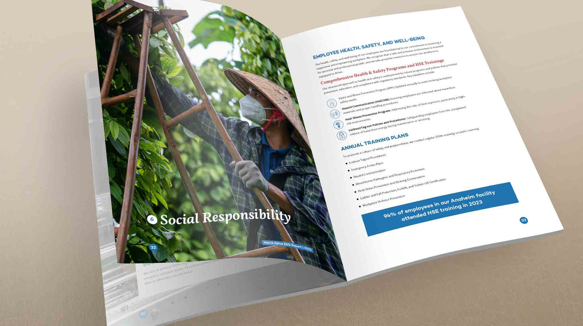 Harris Spice Publishes New Sustainability Report: Our Commitment to a