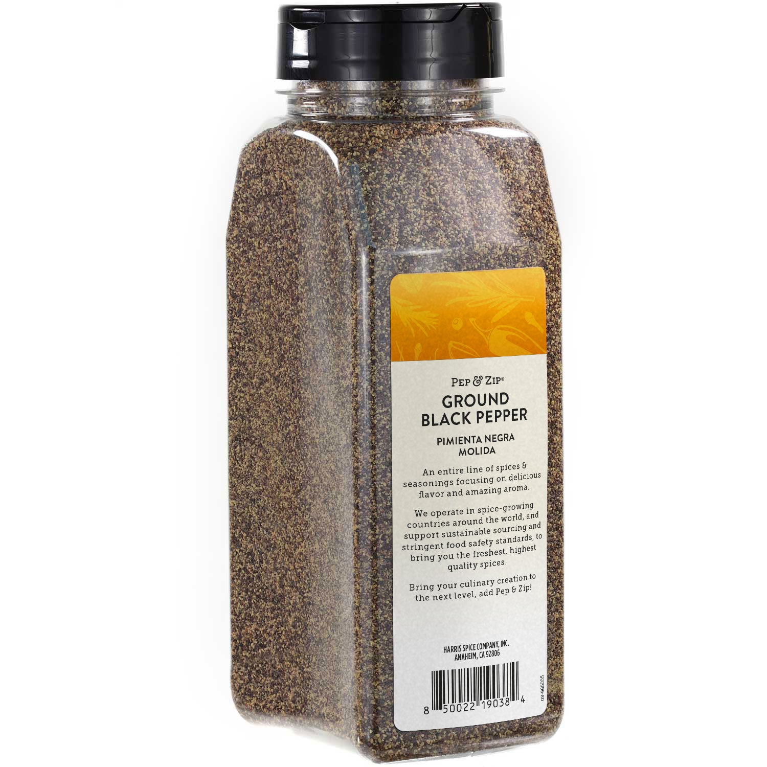 Pep & Zip Ground Black Pepper 13 oz – Harris Spice